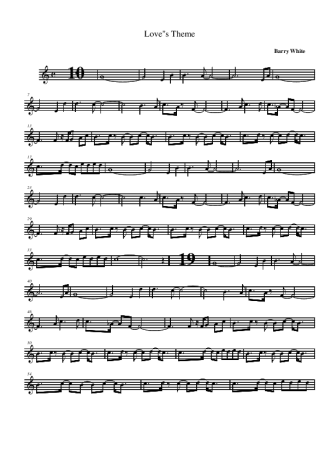 Barry White - Love´s Theme - Sheet Music For Alto Saxophone
